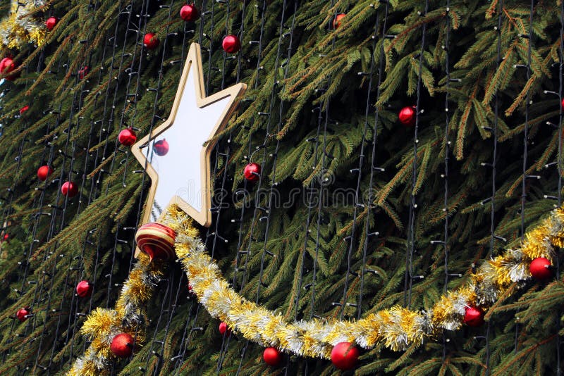 Christmas Tree Decoration Close Up Stock Image - Image of santa, close ...