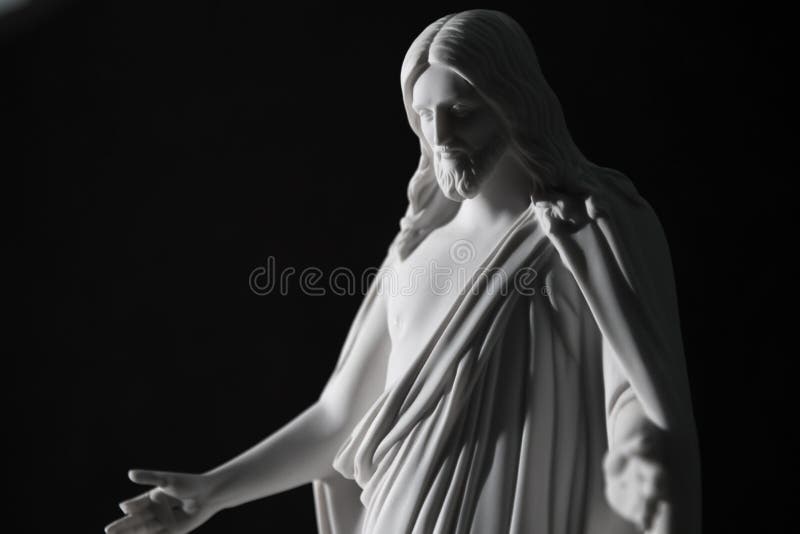 Close Up of Christus Statue with Dramatic Lighting Stock Image - Image ...