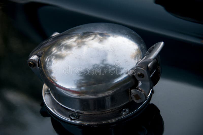 Close Up of Chrome Tank Lid of Classic Car Stock Image - Image of ...