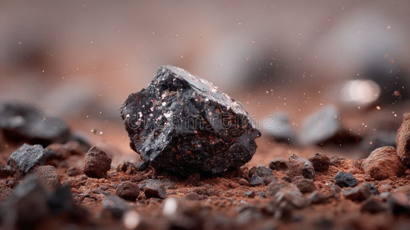 Close-up of Chromite Ore with Dark, Metallic Texture and Granular ...