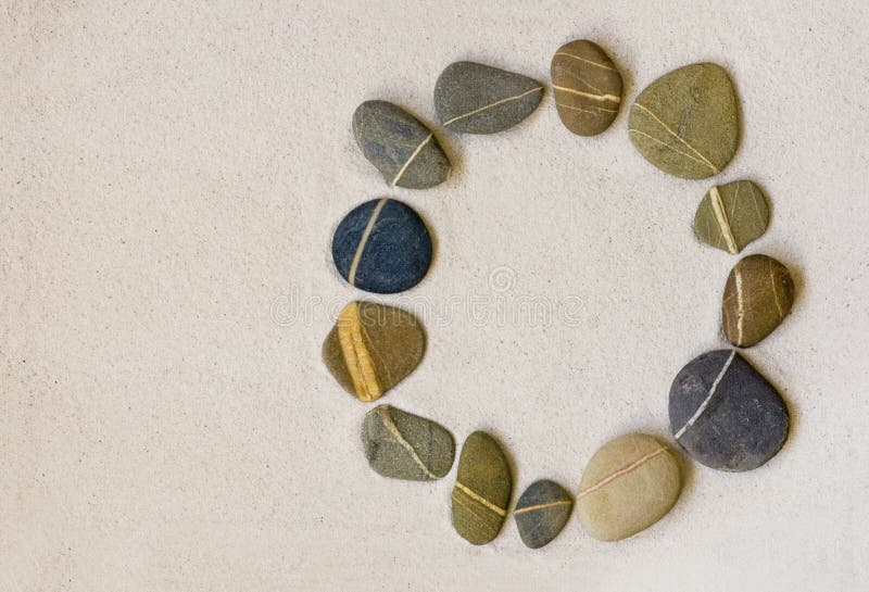 Close Up of Circle Created of Smooth Grey Pebble Stock Image - Image of ...
