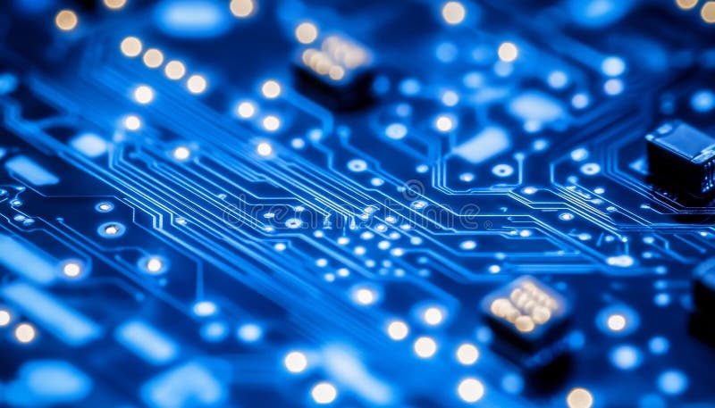 Close-up of Circuit Board, Abstract Tech Background with Electronic ...