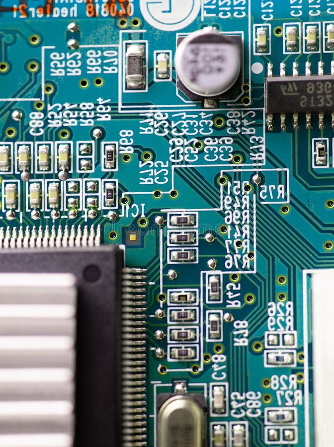 Close-Up of Circuit Board Components Stock Image - Image of circuitry ...