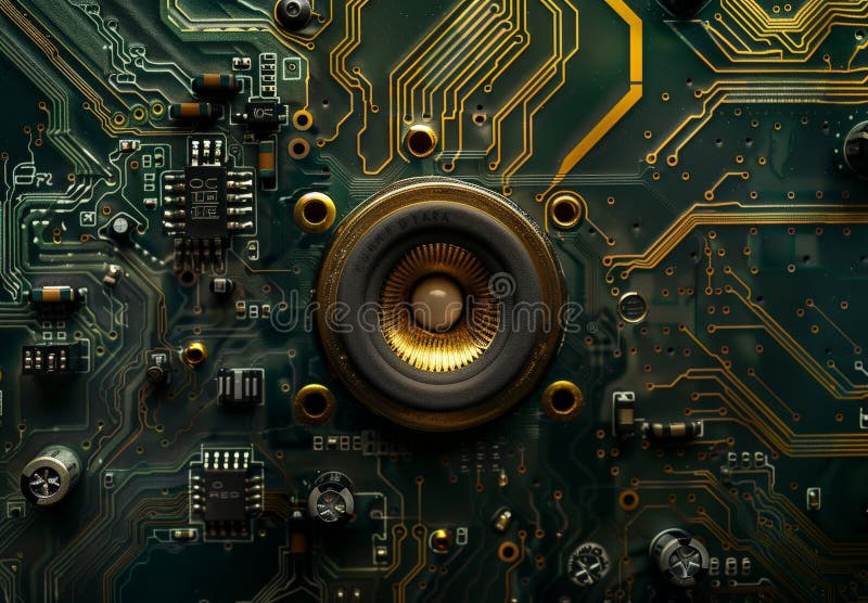 Close-up of a Circuit Board with Electronic Components Stock ...