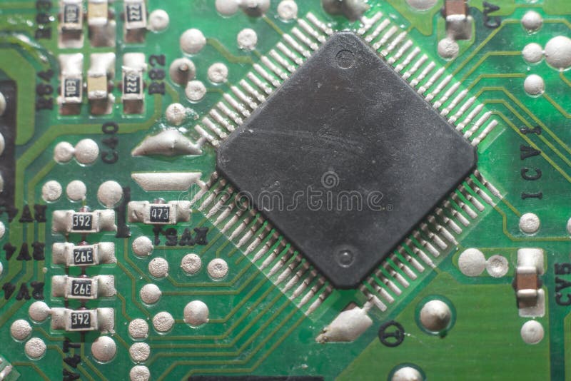 Pc components green stock image. Image of electrical, parts - 53685