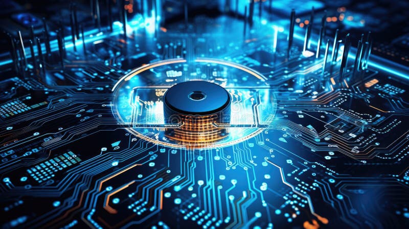 Close Up of a Circuit Board with an Electronic Device. Suitable for ...