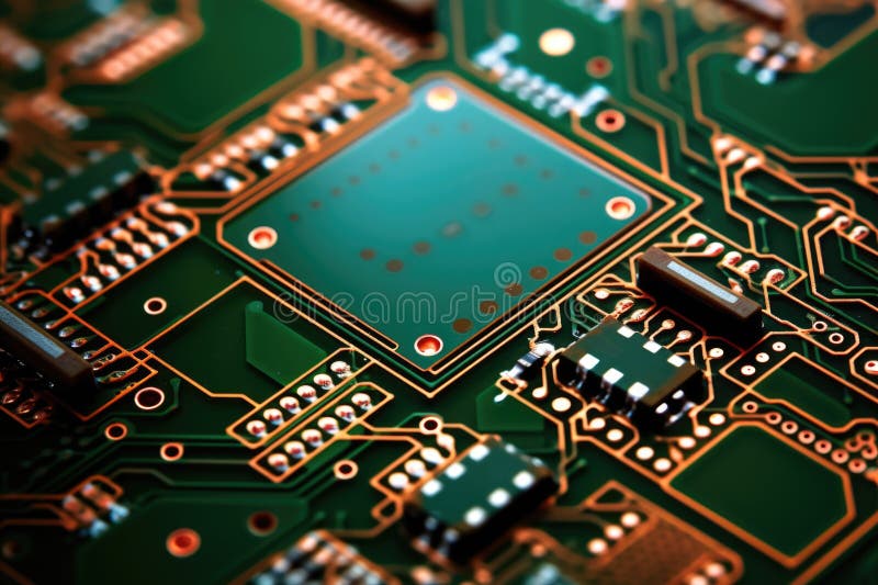 Close-up of a Circuit Board with Microchips Stock Image - Image of ...