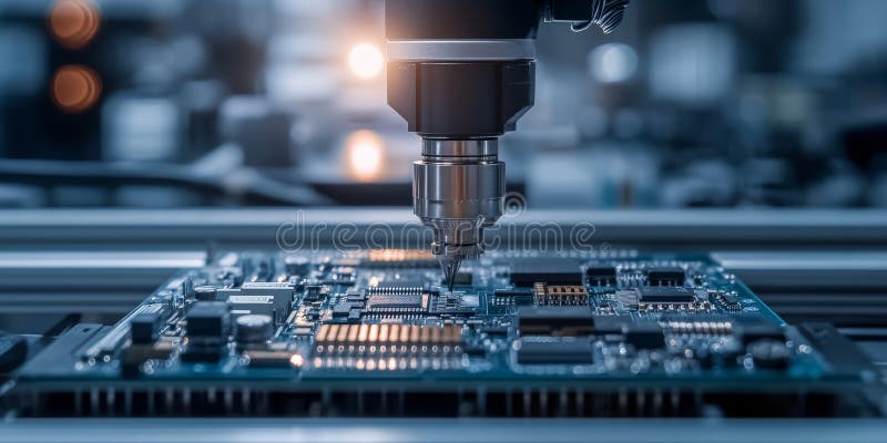 Close-up of Circuit Board Under Test Stock Photo - Image of innovation ...