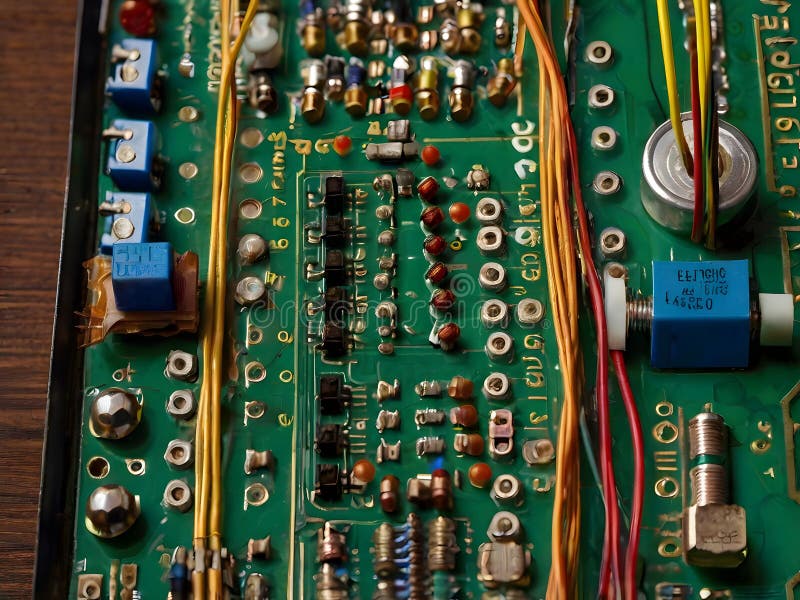 A Close Up of a Circuit Board with Wires and Components Ai Generated ...