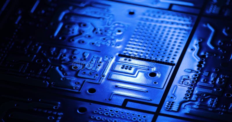 Close-up Circuit Boards Moving on Conveyor Line Manufactoring of ...