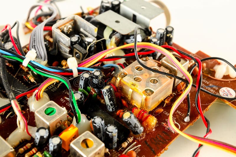Close-up of Circuit Pc Board Stock Image - Image of circuit, vintage ...