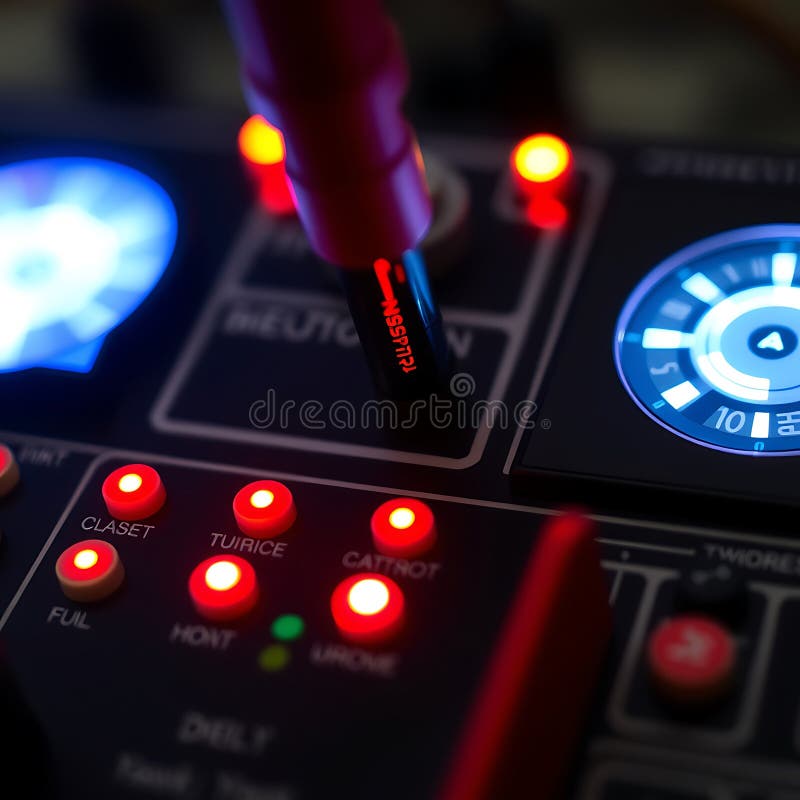 Close Up of a Circuit Tester in Action with Glowing Indicator Lights on ...