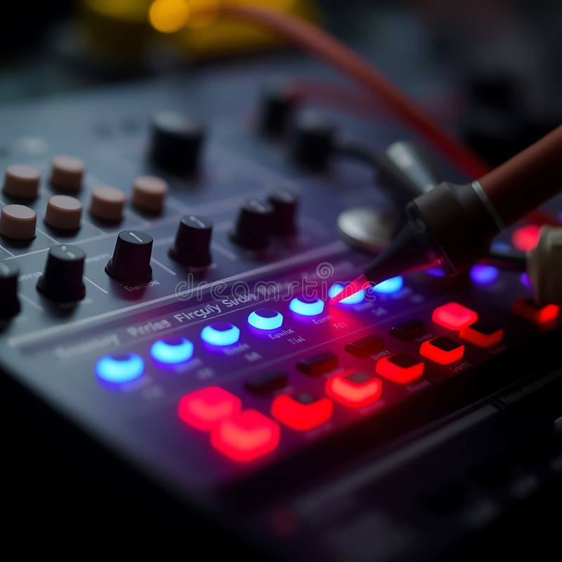 Close Up of a Circuit Tester in Action with Glowing Indicator Lights on ...