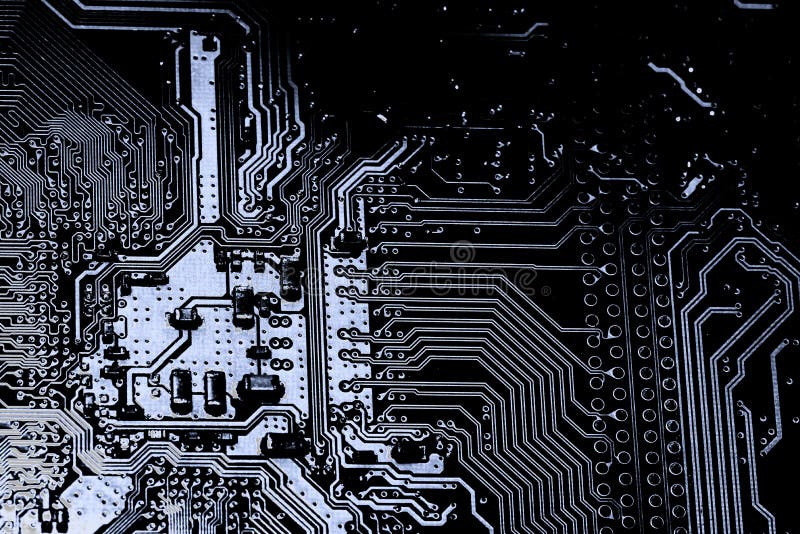 Close Up of Circuits Electronic on Mainboard Technology Computer ...