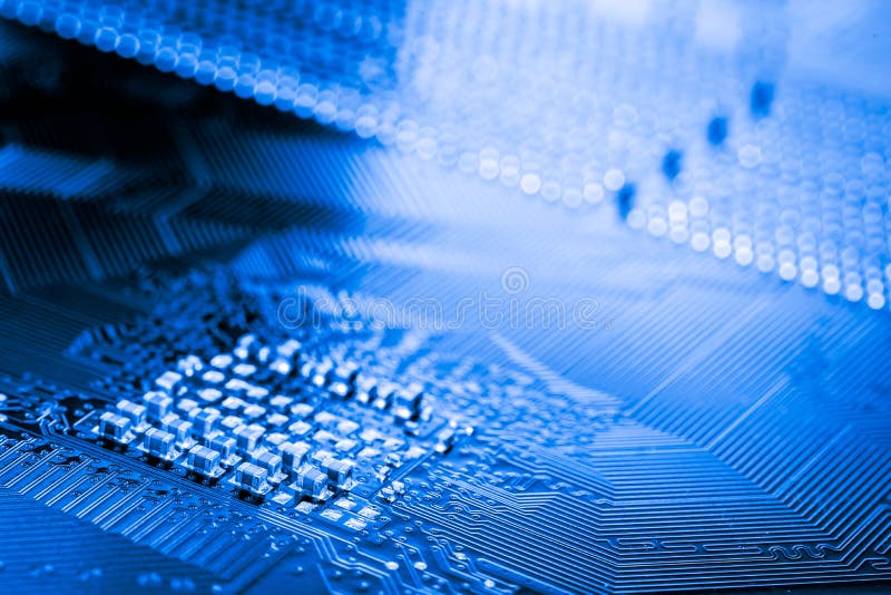 Close Up of Circuits Electronic on Mainboard Technology Computer ...
