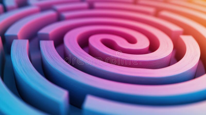 A Close Up of a Circular Maze with Different Colors, AI Stock Photo ...