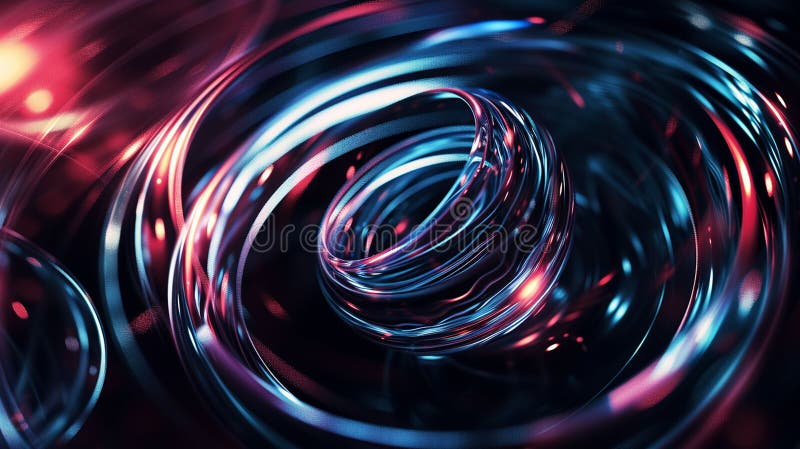 Close Up of Circular Object on Black Background Stock Illustration ...