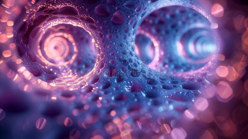 A Close Up of a Circular Object with Bubbles and Dots, AI Stock ...