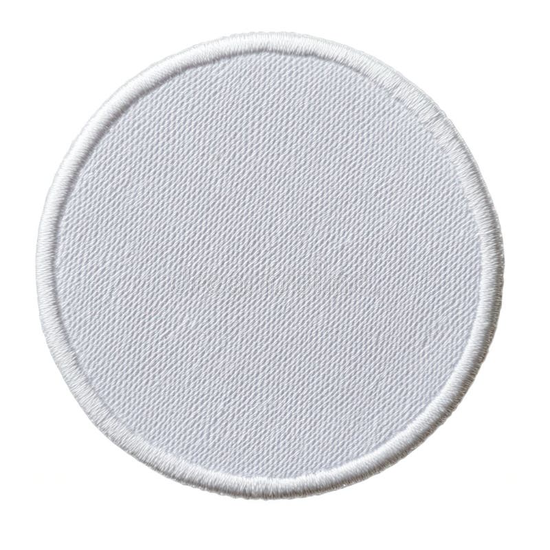 Close Up of a Circular White Cloth Patch Transparent a Textured Surface ...