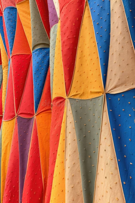 Close-up of Circus Tent Fabric Patterns and Textures Stock Illustration ...