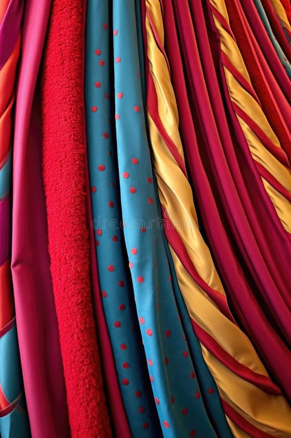 Close-up of Circus Tent Fabric Patterns and Textures Stock Illustration ...