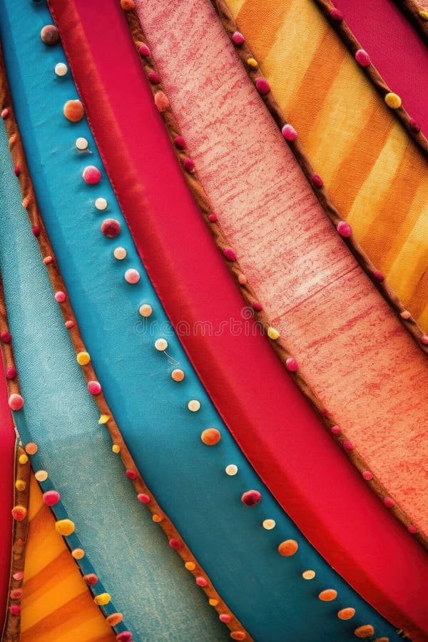 Close-up of Circus Tent Fabric Patterns and Textures Stock Image ...