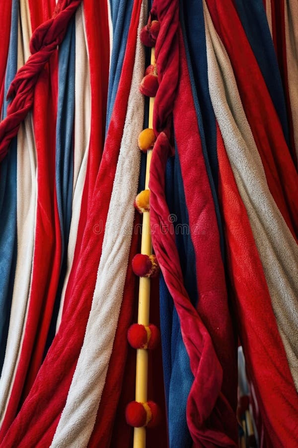 Close-up of Circus Tent Fabric and Ropes Stock Illustration ...