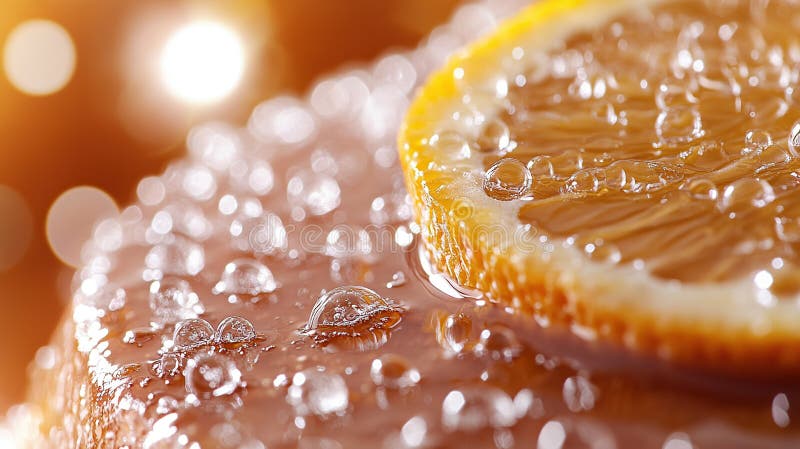Close-up of a Citrus Slice on a Cake Stock Illustration - Illustration ...