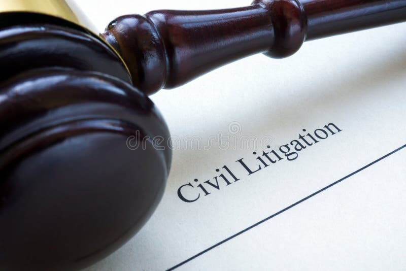 Close Up of Civil Litigation Document and Gavel. Stock Photo - Image of ...