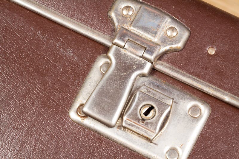 Close Up of a Clasp of an Old Fashioned Suitcase Stock Photo - Image of ...