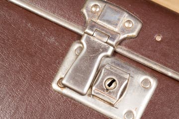 Close Up of a Clasp of an Old Fashioned Suitcase Stock Photo - Image of ...