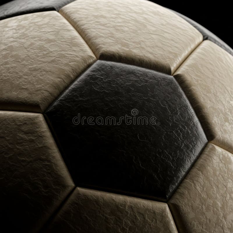 Close-up of a Classic Soccer Ball Showing Its Textured Surface. the ...