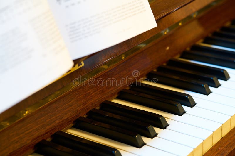 Close Up of Classical Piano Keyboard Stock Photo - Image of keys, sound ...