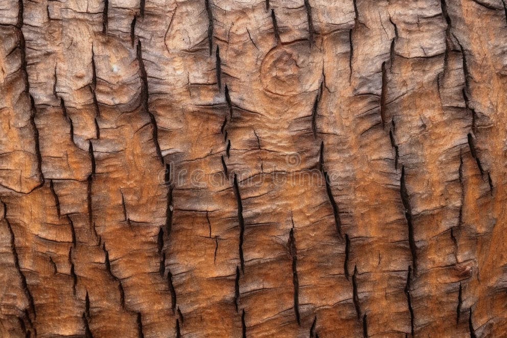 Close-up on Claw Marks on a Tree Bark Stock Illustration - Illustration ...
