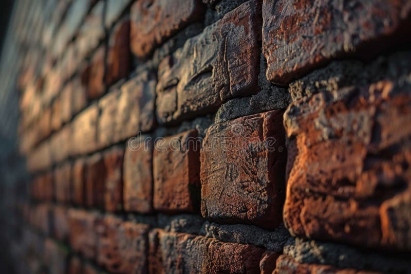 Macro view of red bricks stock illustration. Illustration of wall ...