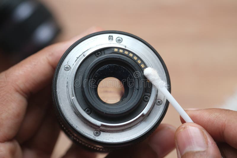 Close Up of Cleaning Camera Lens Stock Photo - Image of removing, care ...