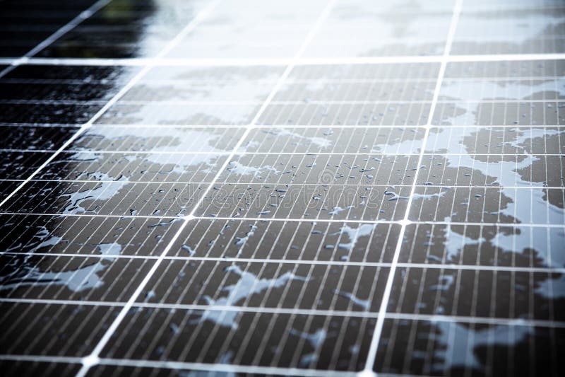 Close-up of Cleaning a Pv Panel Stock Photo - Image of connector, build ...
