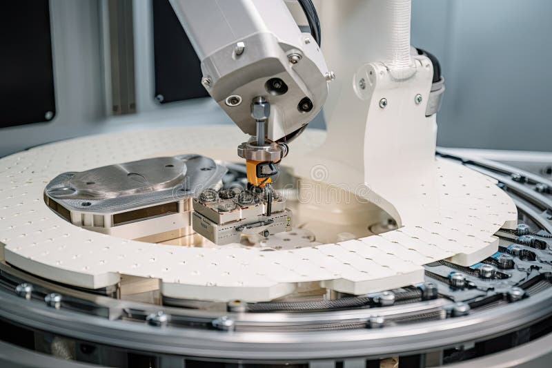Close-up of Cleanroom Robot S Arm, with Precision Tools for Delicate ...