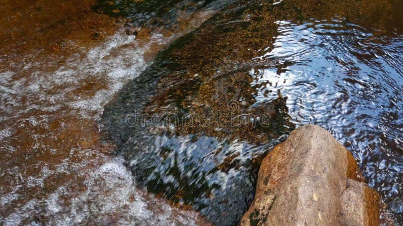Close-up of Clear Cold Water Running Over the Stone Stock Video - Video ...