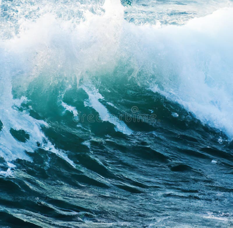 Close Up of Clear Ocean Wave, Created Using Generative Ai Technology ...
