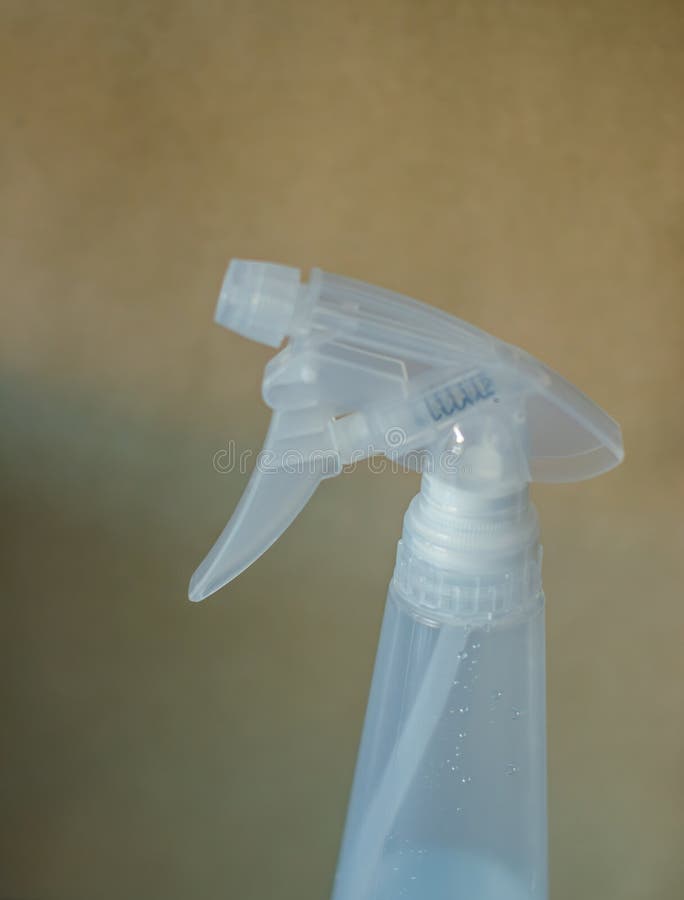 Close-up of a Clear Plastic Spray Bottle Trigger, Showcasing Its ...