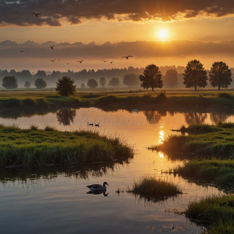 Close-up of Clear Water Reflection of Sun Nature Looks Misty in the ...