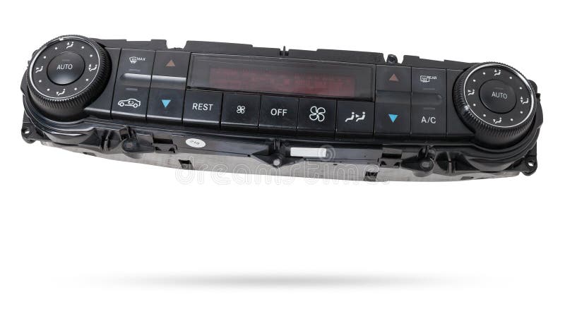 Close-up of Climate Control Panel, Setting Up and Refueling the Air ...