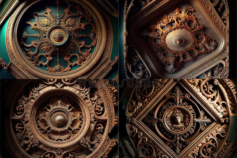 A Close Up of a Clock Face on a Wall with Intricate Designs on it S ...