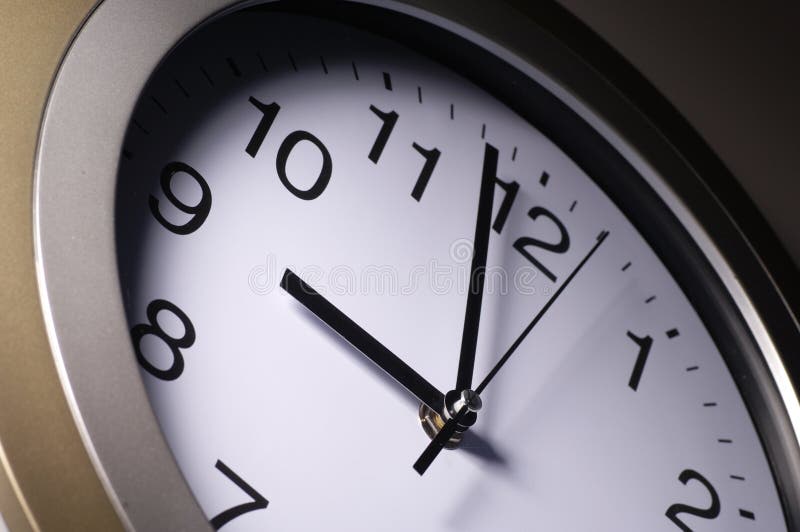 Close up of clock hands stock photo. Image of five, clock - 2529308