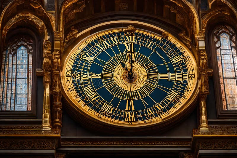 Image is Generated Using AI. Clock. Close Up of Clock Symbol and ...