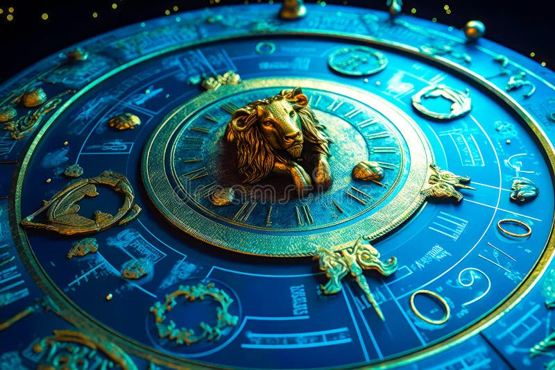 Close Up of Clock with Lion Head on it S Face. Generative AI Stock ...
