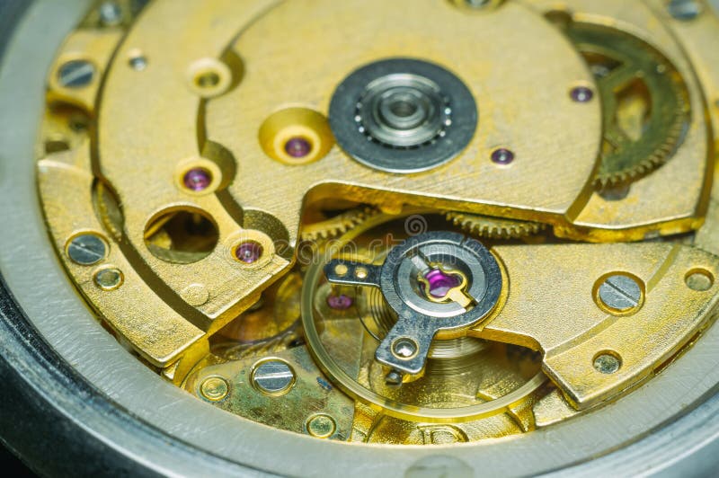 Close-up of the Clock Mechanism Stock Photo - Image of clockwork ...