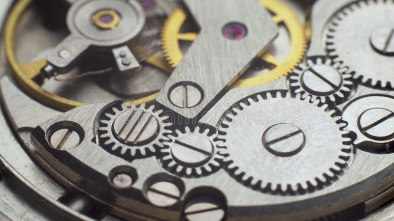 Close-up of Clock Mechanism of Old Broken Clock Stock Footage - Video ...
