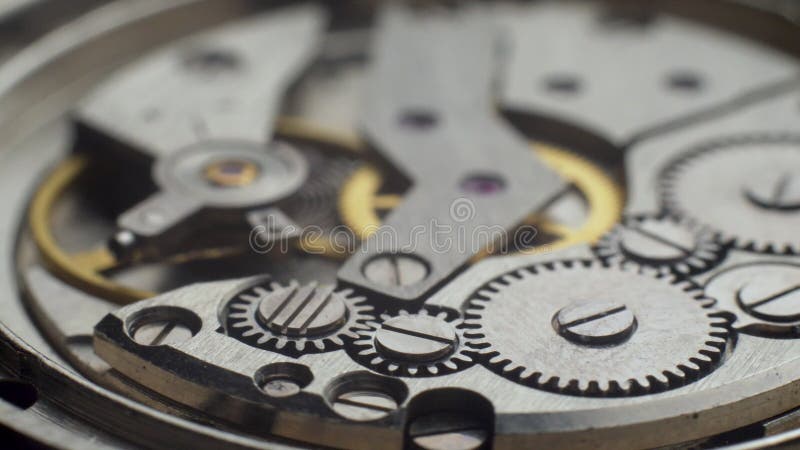 Close-up of Clock Mechanism of Old Broken Clock Stock Footage - Video ...